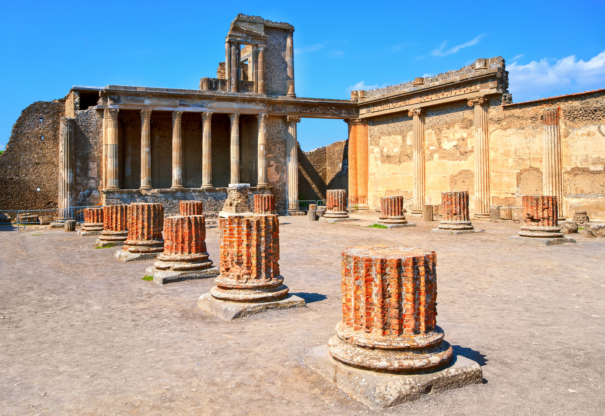 Visiting the ruins of Pompeii and wine tasting on Mount Vesuvius